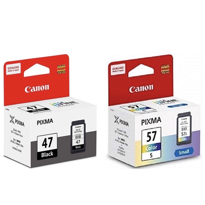 CANON PG-47 BLACK INK CARTRIDGE CANON CL-57 COLOUR INK CARTRIDGE ...