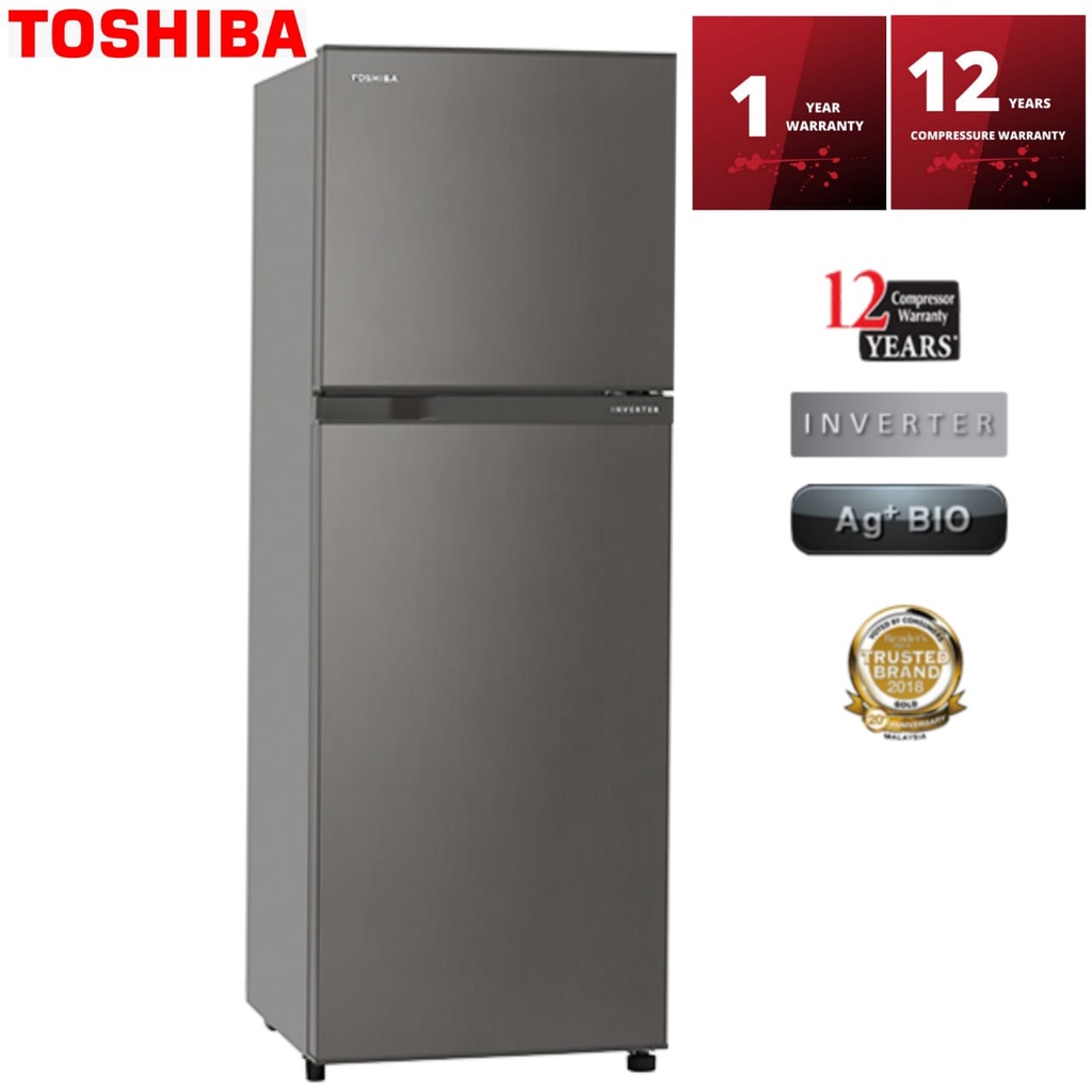Toshiba 252L 2-Doors Inverter Refrigerator GR-A28MS (DS) | Shopee Malaysia
