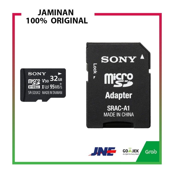 Sony Micro SD 32GB UHS-I Class 10 95mb/s MicroSD with SD Card Adapter ...