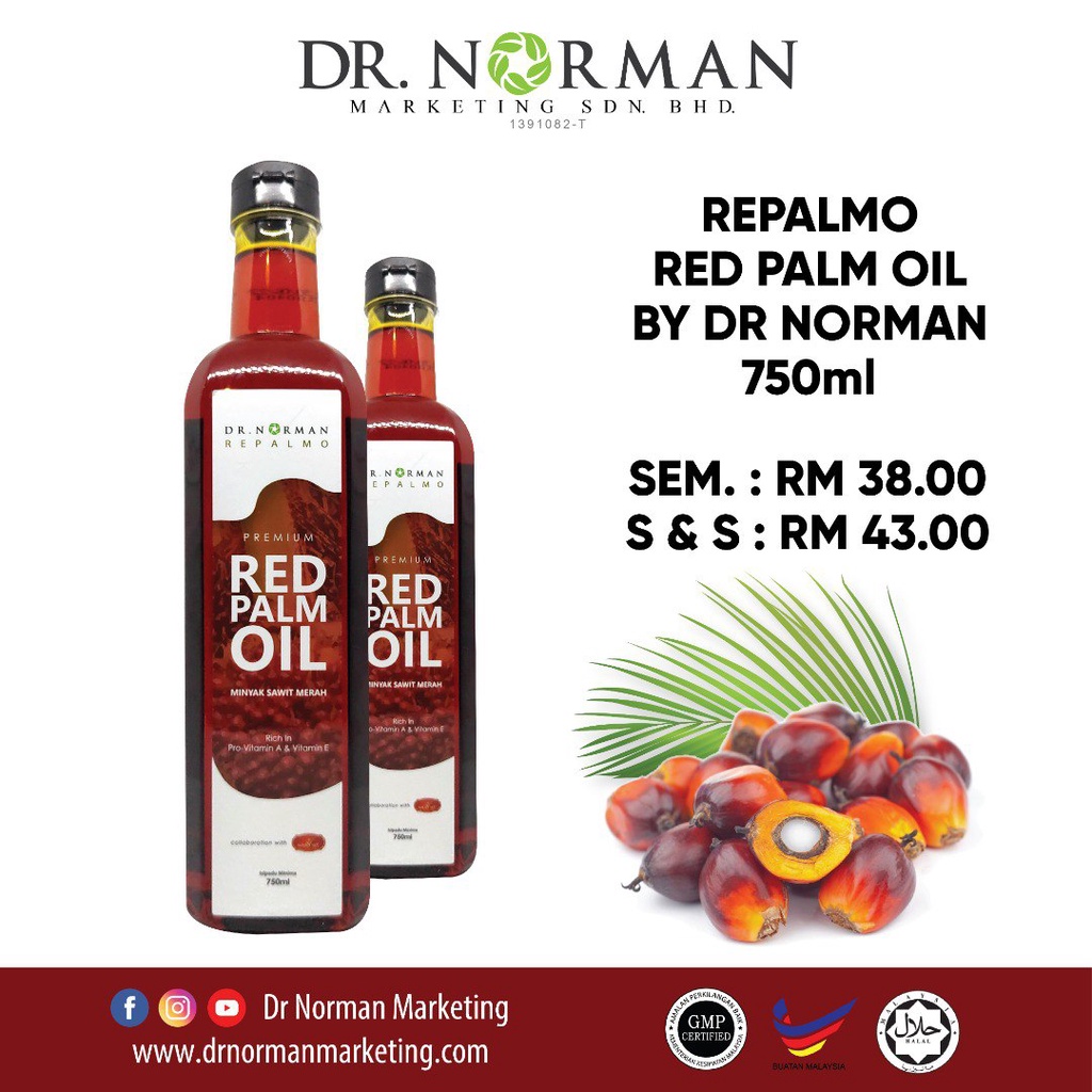 Depalmo Red Palm Oil By Dr. Norman 750ml RM 42 | Shopee Malaysia