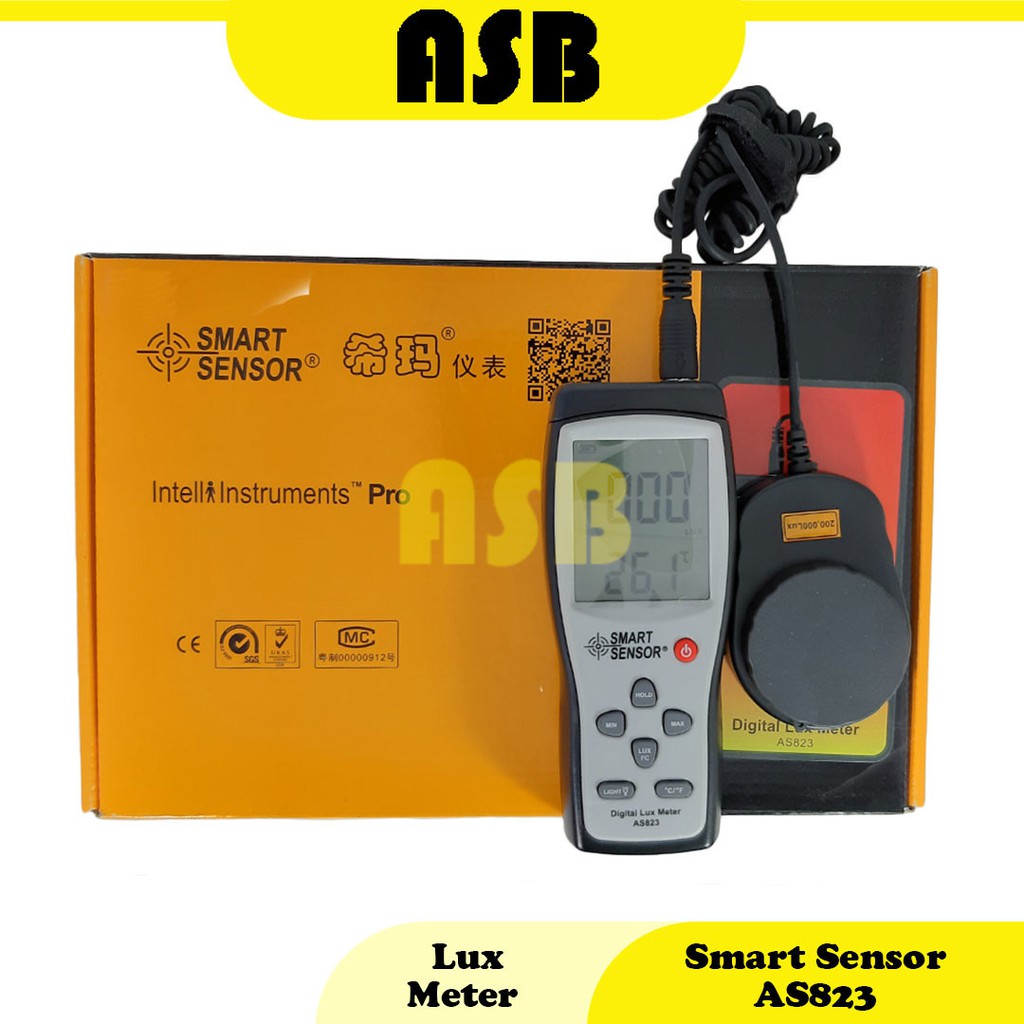 (1pc) Smart Sensor AS823 Digital Lux Meter (0-200000Lux) (362011009 ...