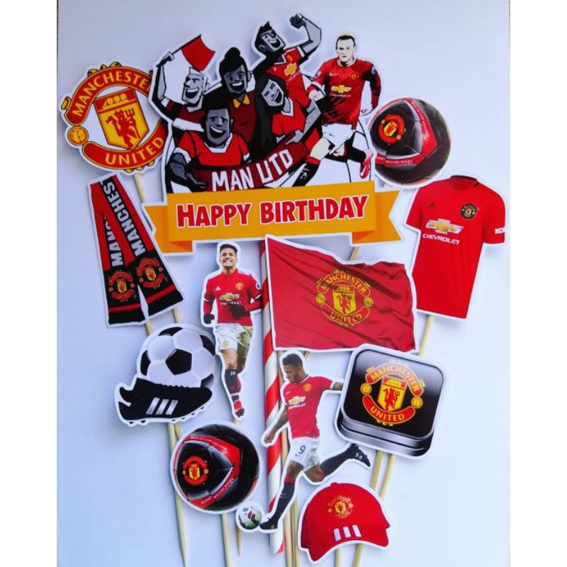 Manchester United Cake Topper Birthday | Shopee Malaysia