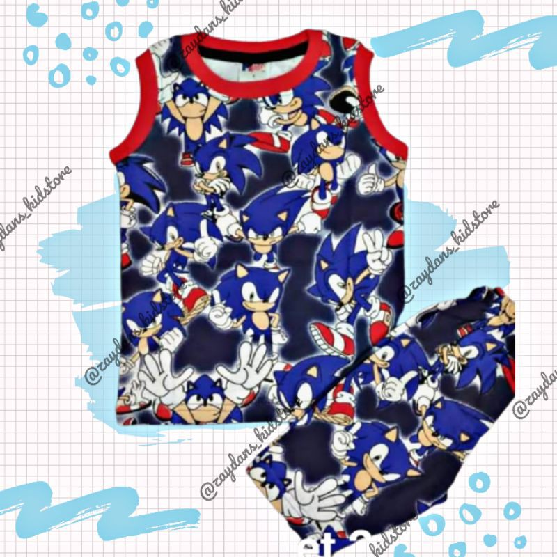 PLAYSET SINGLET KIDS SONIC BIRU (TAG 2-10) | Shopee Malaysia