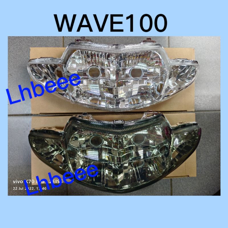 WAVE100 /WAVE 100 Head Lamp Standard /Tinted Smoke Lampu Depan | Shopee ...