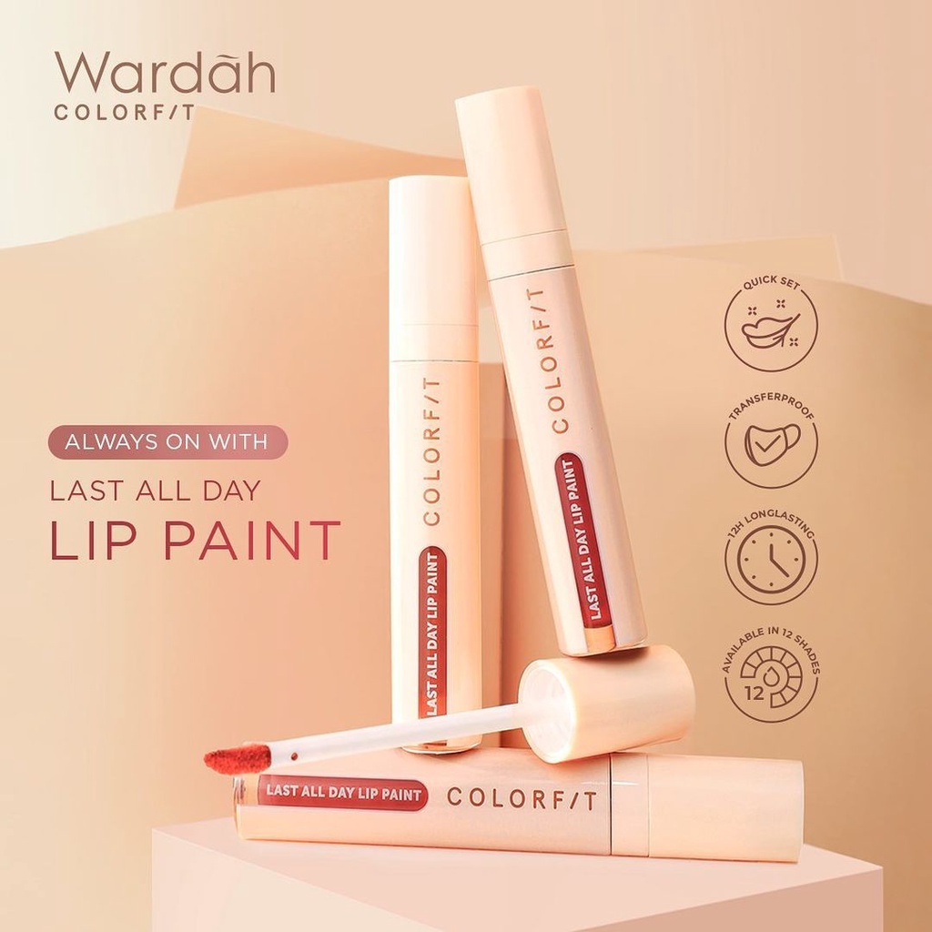 -ReadyStock-Wardah Colorfit Last All Day Lip Paint Cream Matte 4.2g ...