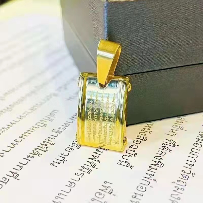 泰国原庙恭请五条经文阿赞奴大师刺符刺青项链手链转运招财人缘财运泰国佛牌Thai Amulet Five Rows Elements Line ...