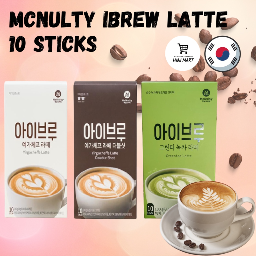 McNulty iBrew Latte 10 Sticks Latte | Double Shot Latte | Green Tea ...