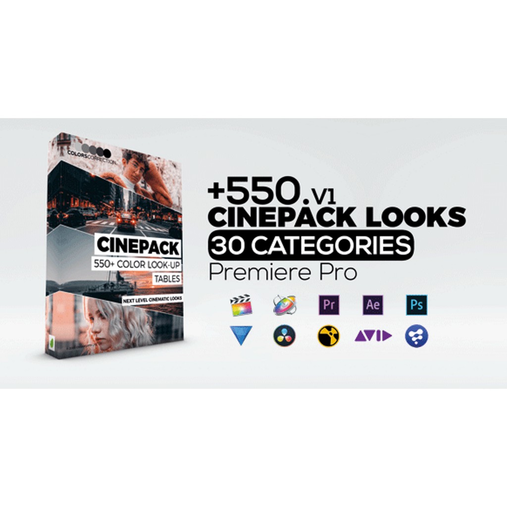 550+ Cinepack LUT Color Correction Presets Premiere Pro / After Effects 30 Catagories Instant ...