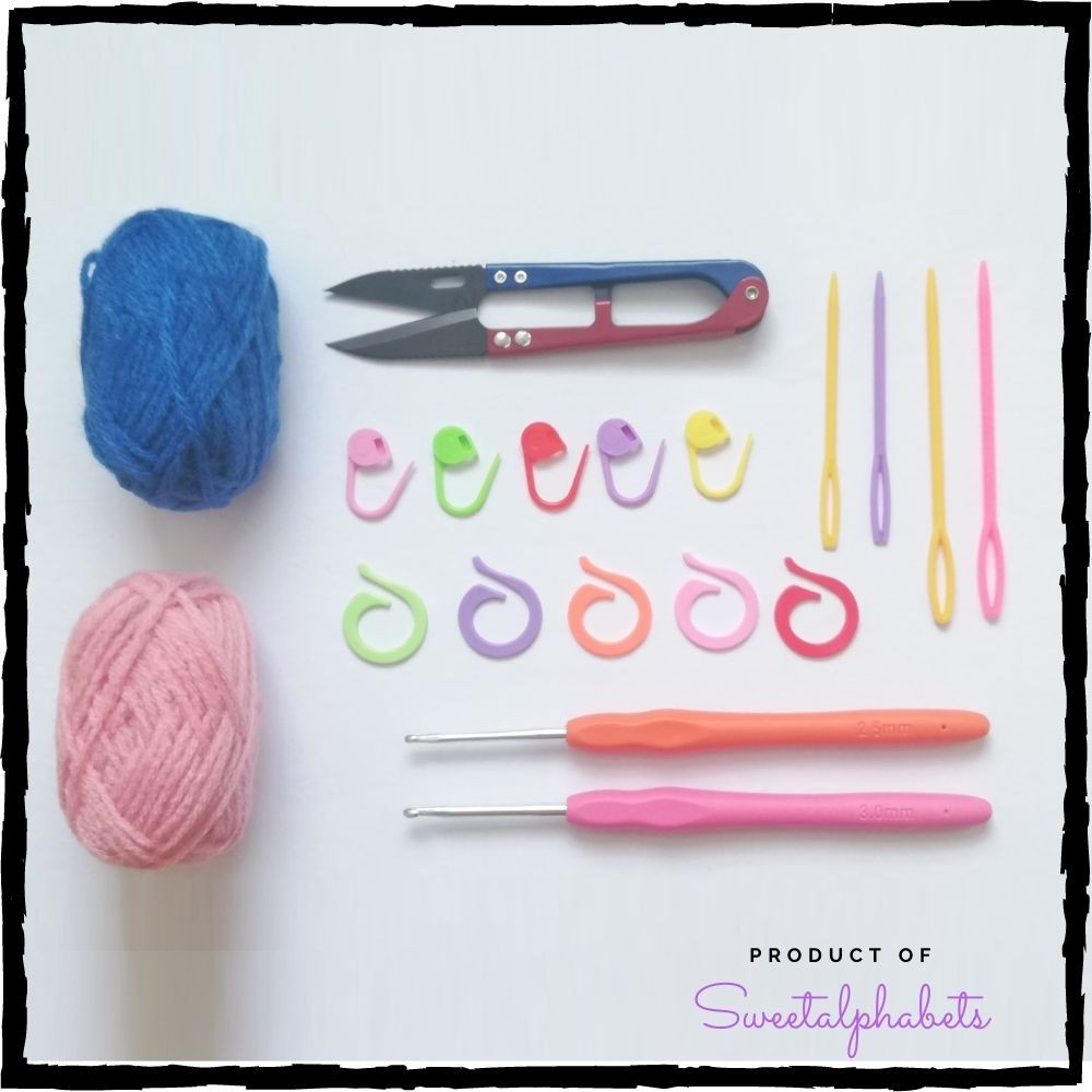 SA Knitting Beginner Tool Box Crochet Needle Hook Marker & Pin Alatan ...