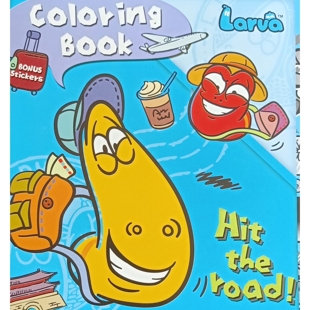 Coloring Book Larva Hit The Road Coloring Book | Shopee Malaysia