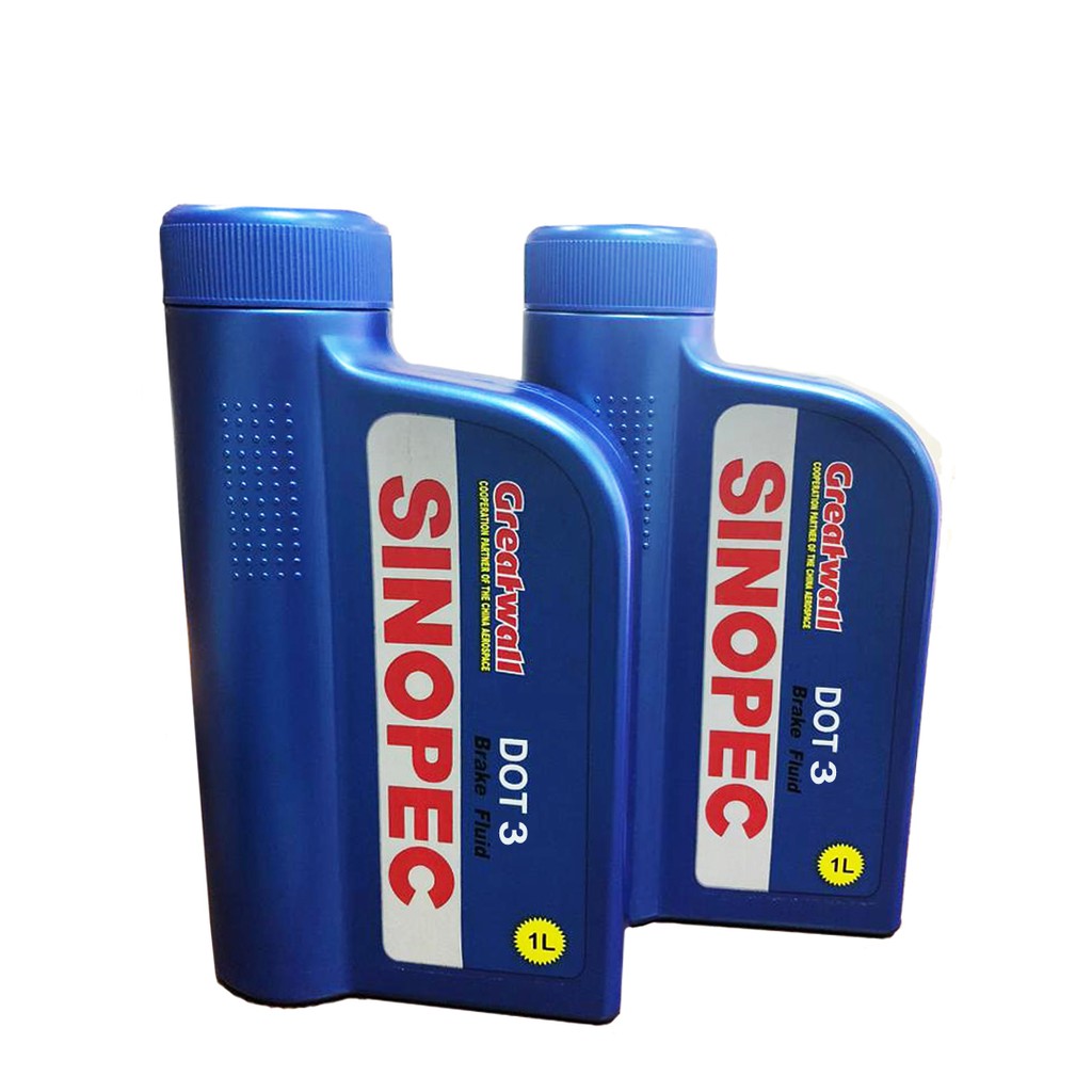SINOPEC BRAKE FLUID DOT 3, BRAKE OIL, MINYAK BREK (1 LITER) | Shopee ...