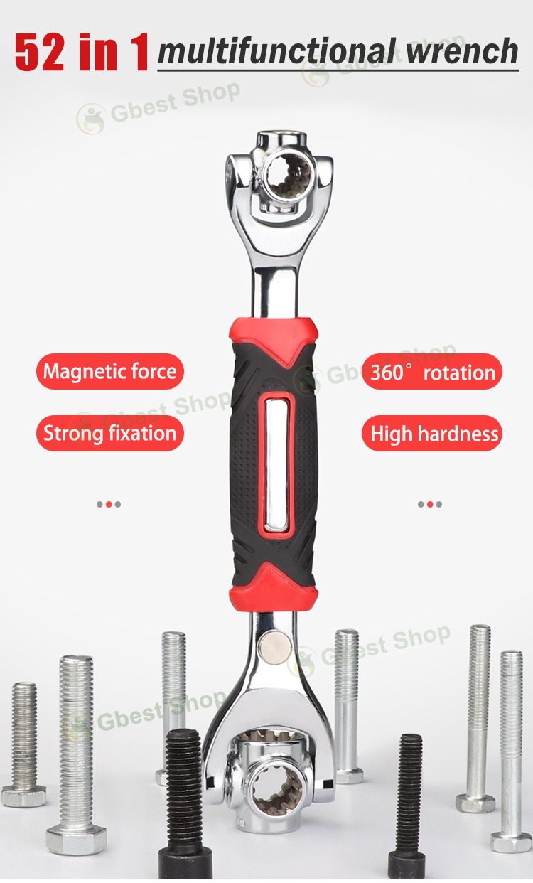 52In1 Multi Torque Wrench Double-Headed 360-Degree Rotating Adjustable ...