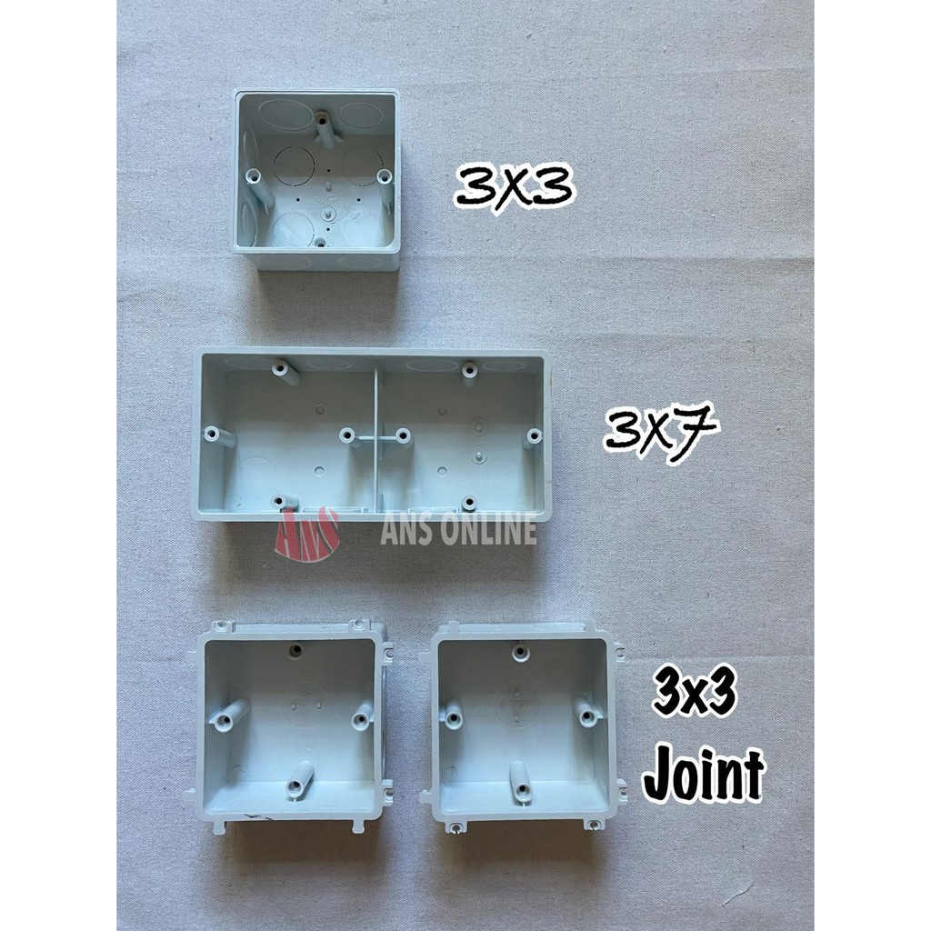 White Conceal Box 3x3 / 3x7 / 3x3 Joint Base Box | Shopee Malaysia