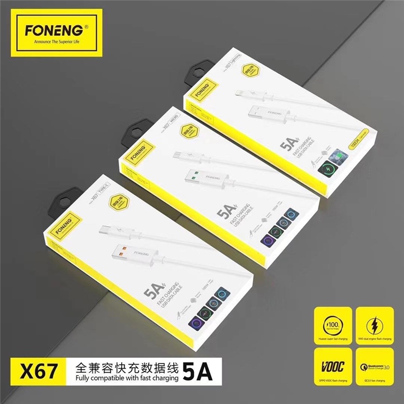 Foneng X67 TYPE-C 5A FAST CHARGING USB DATA CABLE | Shopee Malaysia