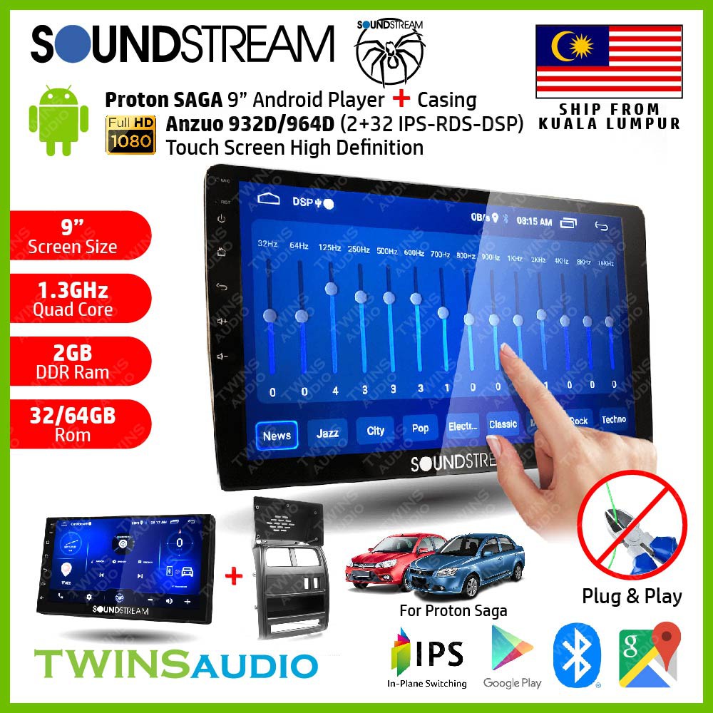 Soundstream 9” Touch Screen High Definition Android Player + Casing for ...