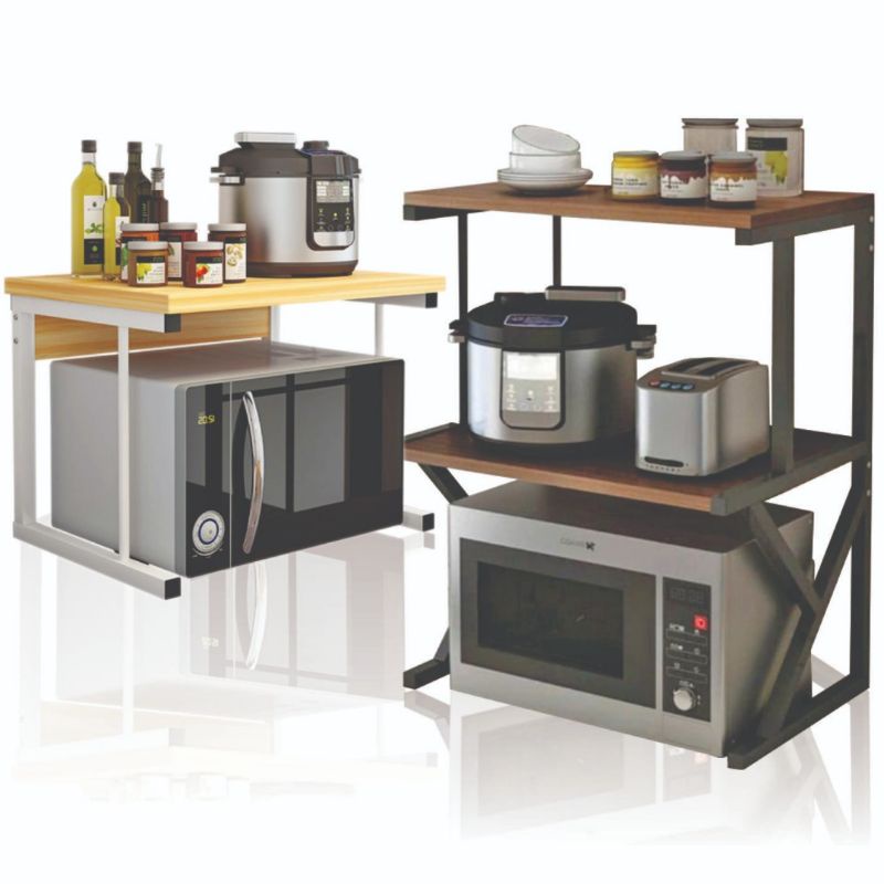💥READY STOK IN MALAYSIA💥 2/3Tiers Premium Wooden Microwave Oven Rack ...