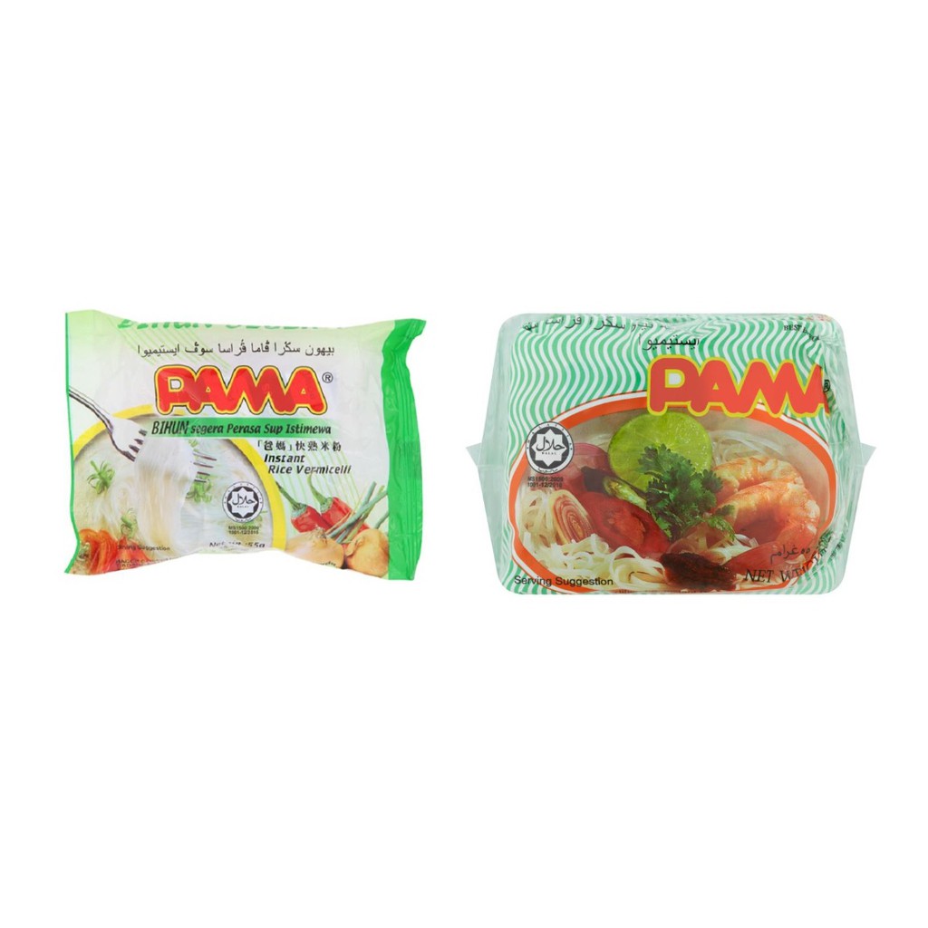 (Ready stock) Pama Instant Kuey Teow Soup 2 loose packs * 55g /Bihun ...