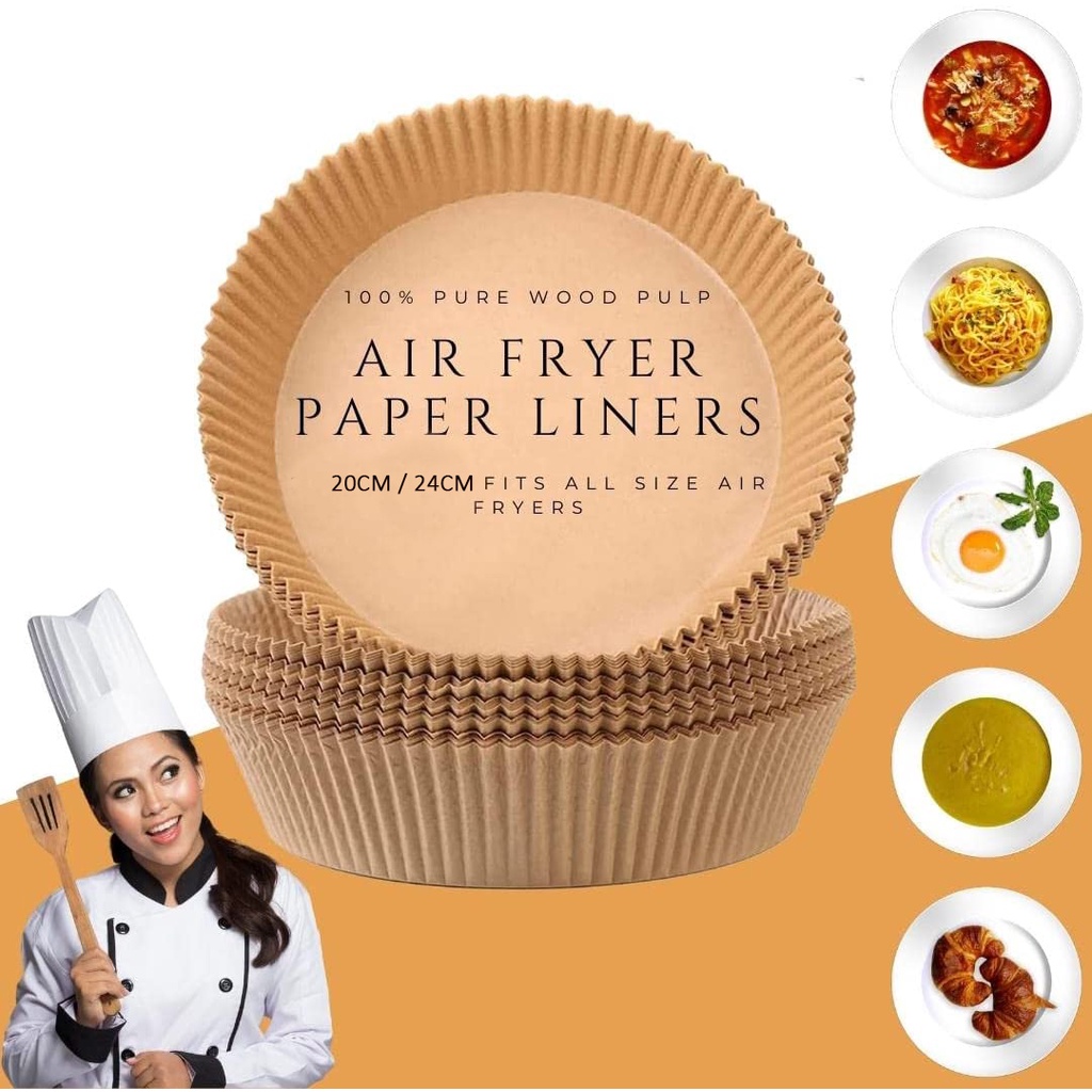 [Ready Stock] TOPFINE Air Fryer Paper 20cm and 24cm Round Disposable ...