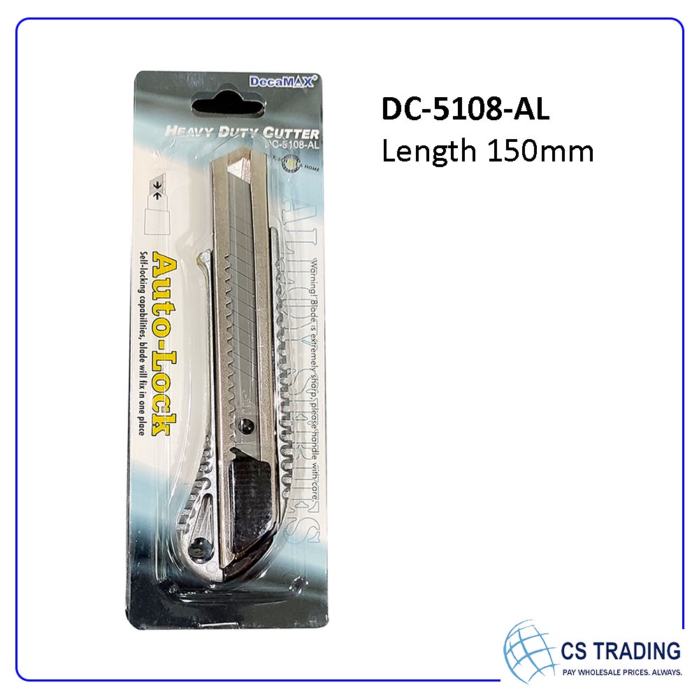 Decamax Heavy Duty Stainless Steel Paper Cutter Utility Knife ...