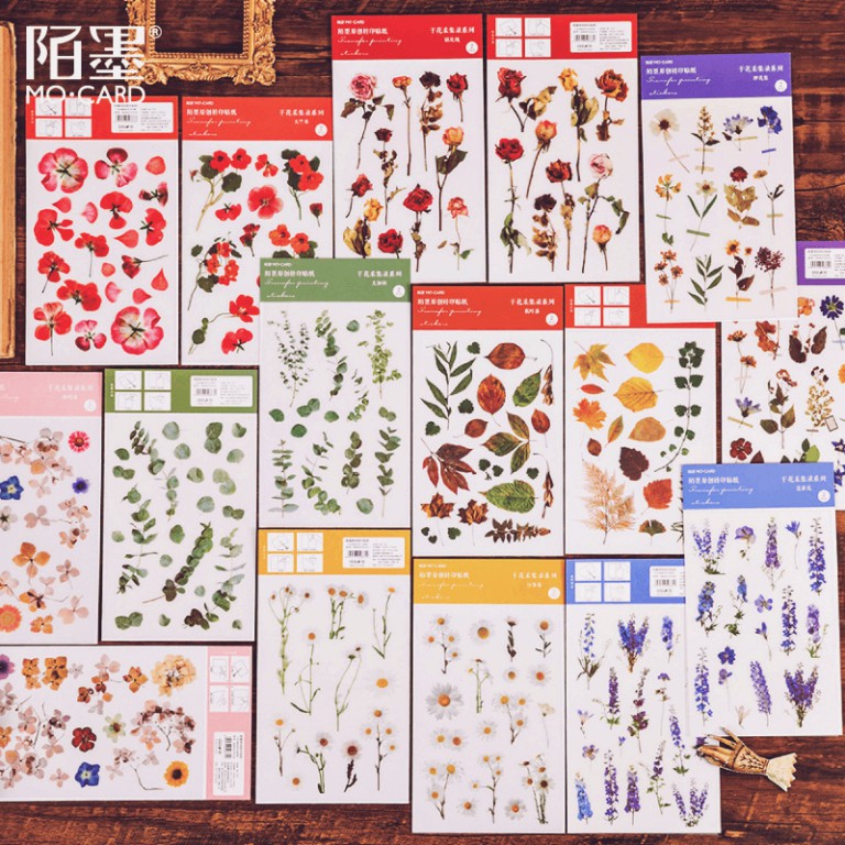 Dried Flower Transfers Series - Stickers (2 Sheets) | Shopee Malaysia