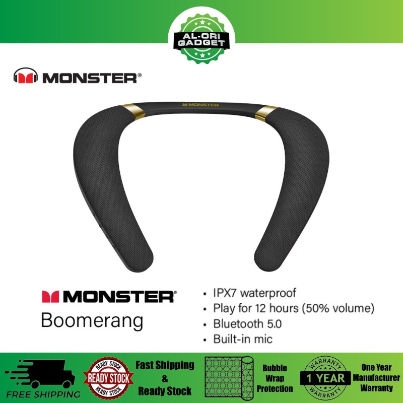 MONSTER Boomerang Neckband Wireless Speaker Original Monster Malaysia 1 ...