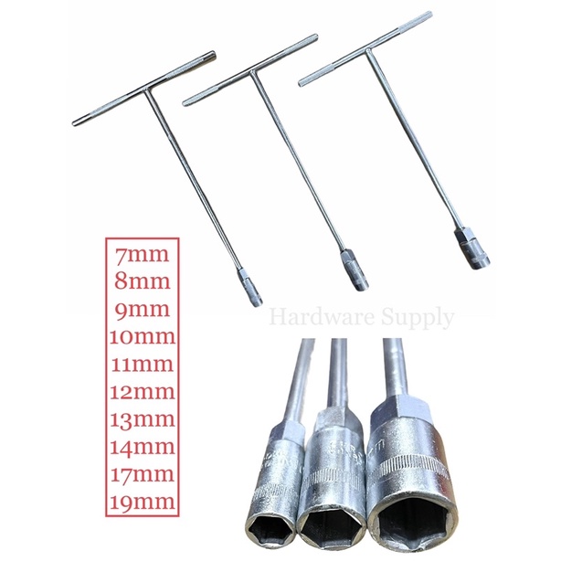Tee Socket Spanner 7mm to 19mm Tee Socket Wrench ...