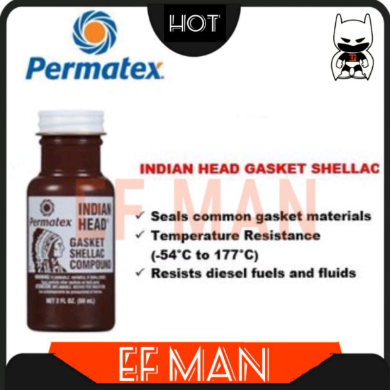 💯% ORIGINAL VTEC Indian Head Gasket Shellac Gum Compound 59ML 20539 oil ...