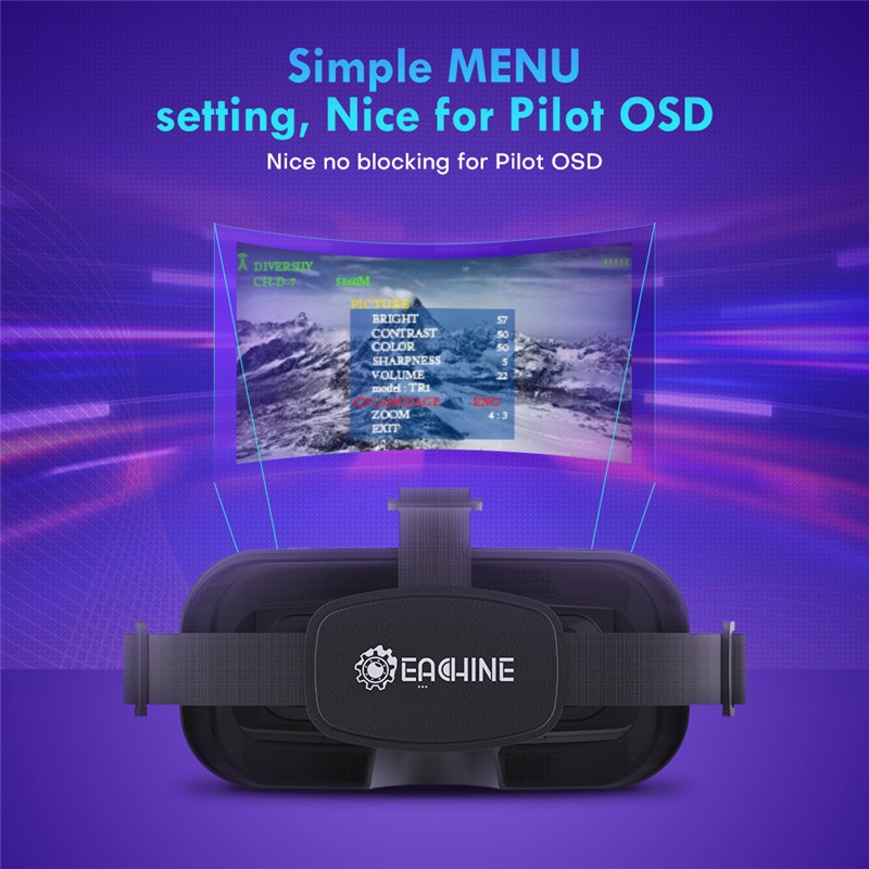 Eachine EV800DM Varifocal 5.8G 40CH Diversity FPV Goggles with HD DVR 3 Inch 900*600 Video ...