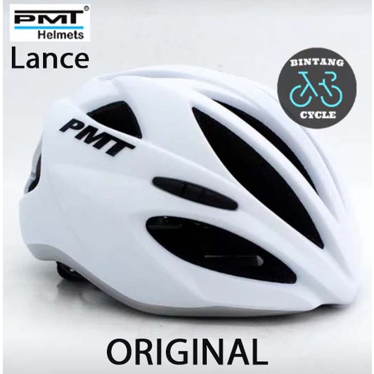 Pmt Helmet Lance White Silver - PMT Bicycle Helmet | Shopee Malaysia
