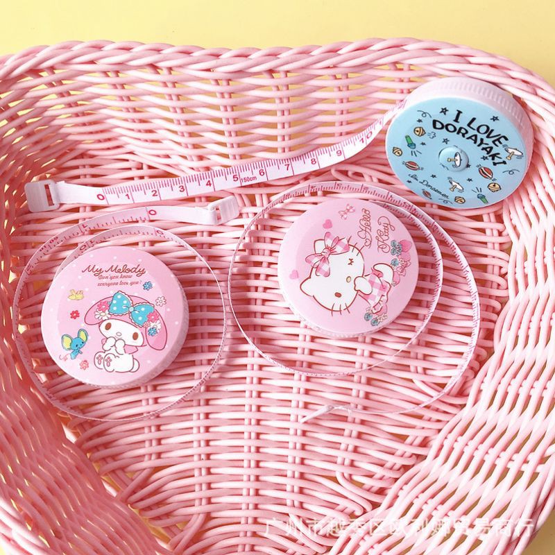 Cute cartoon mini measuring tape Hello Kitty Melody 1.5m Pita Ukur Mini ...