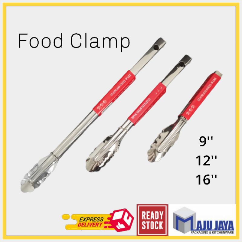 Kitchenware Metal Silver Tone Buffet Salad Clip Food Tong / Pengepit ...
