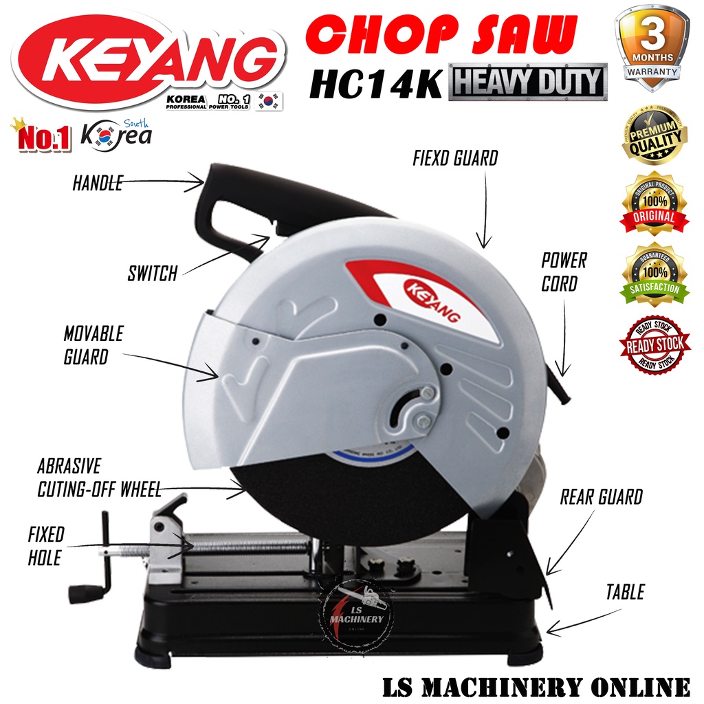 Keyang HC14K HC-14K Chop saw machine 2300W 4200rpm original korea brand | Shopee Malaysia
