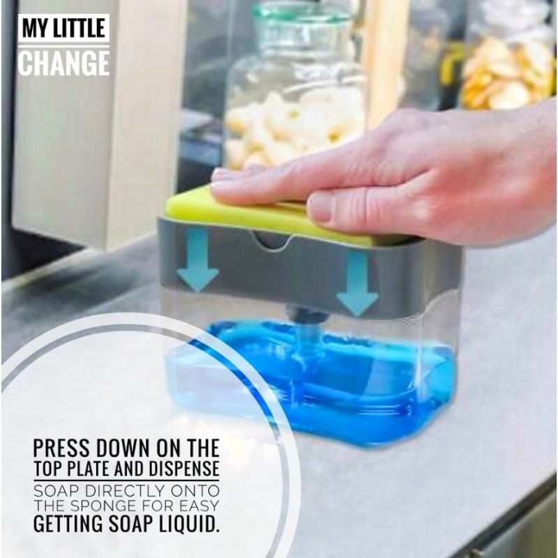 🔥Lejia Dishwash Dispenser/Kitchen Soap Dispenser/SpongeBox/Soap Pump Liquid/Sponge Holder/Soap ...