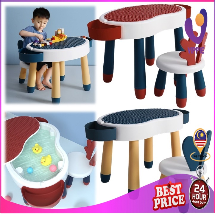VIPPIE Multi-Function Children Table Building Blocks Learning Playing ...