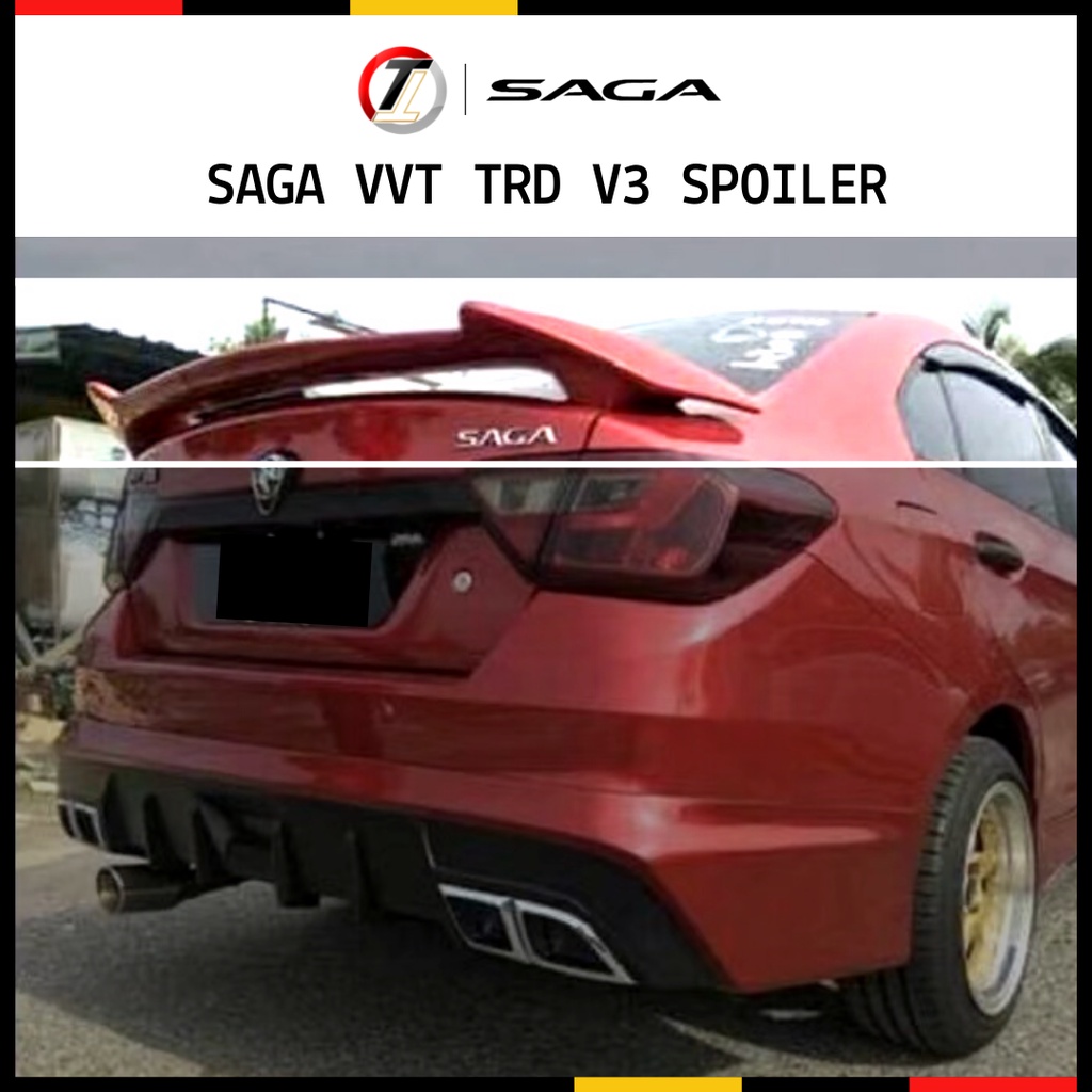 Proton SAGA VVT TRD V3 Spoiler | Saga VVT Spoiler Saga Bodykit | Shopee ...