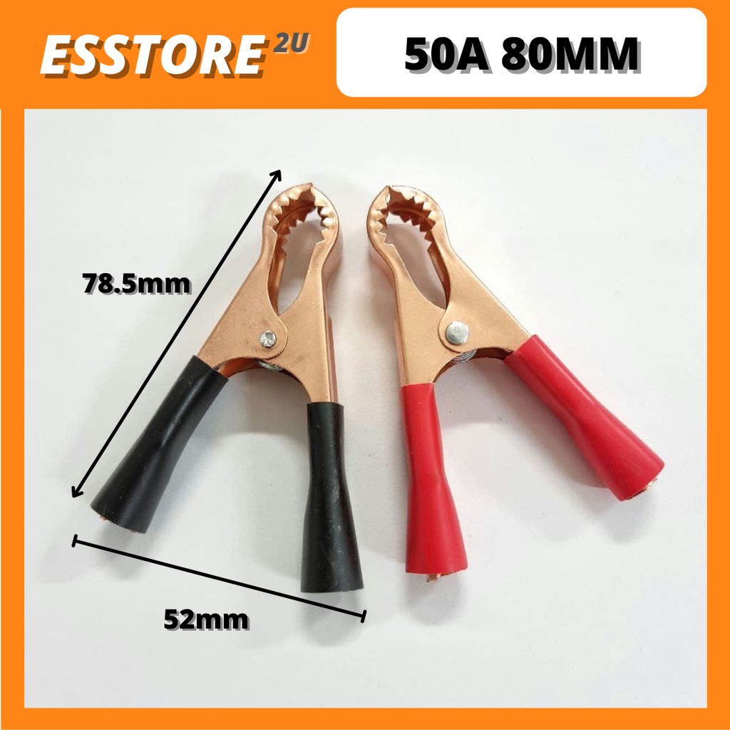 Copper Plated Metal Battery Clips Alligator Clamps/Crocodile Clip Red ...