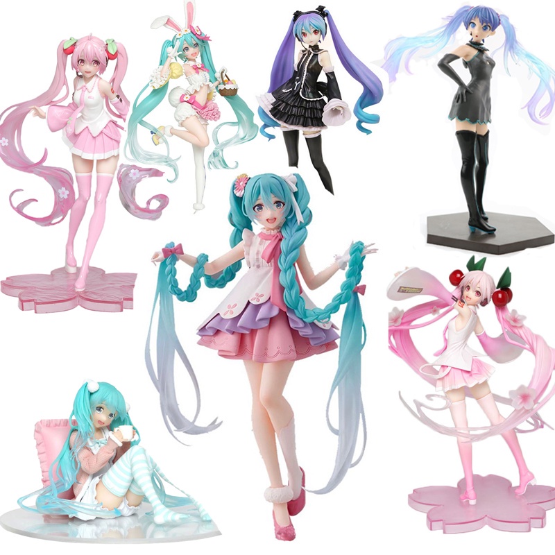 Anime Figure Hatsune Miku Rapunzel 20cm Long Hair Princess PVC Model ...