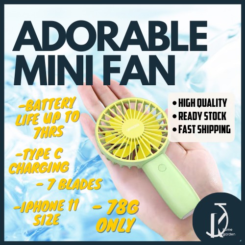 [READY STOCK] Mini Cooling Fan Type-c Rechargeable Portable fan Desk ...
