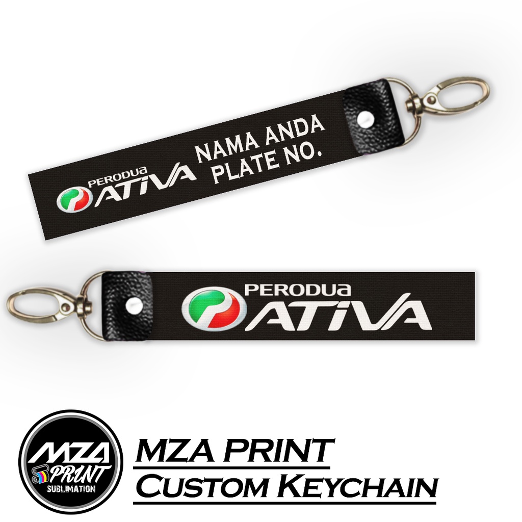 PERODUA ATIVIA CUSTOM NAME KEYCHAIN | Custom Nama Dan No Plate Kereta ...