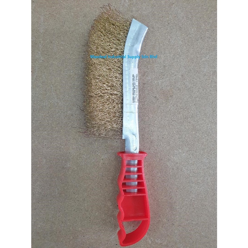 Quality Brass Coated PVC Handle Steel Wire Brush / Berus Besi Salut ...