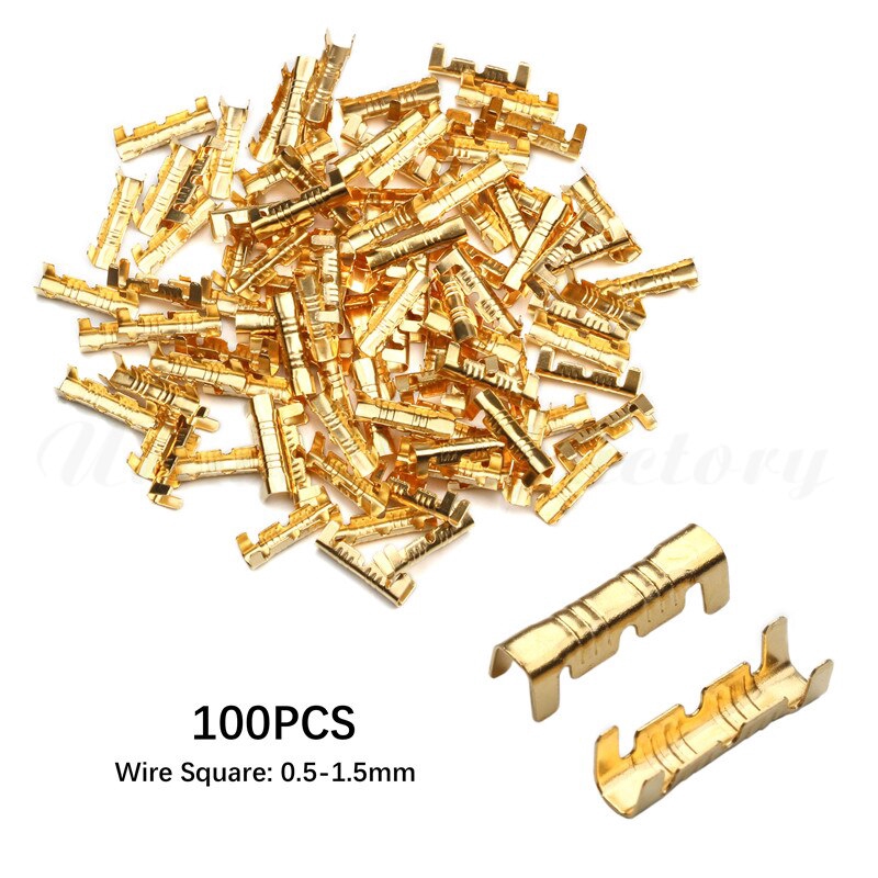100Pcs/set U-type Docking Wire Connector line Pressing Button Quick ...