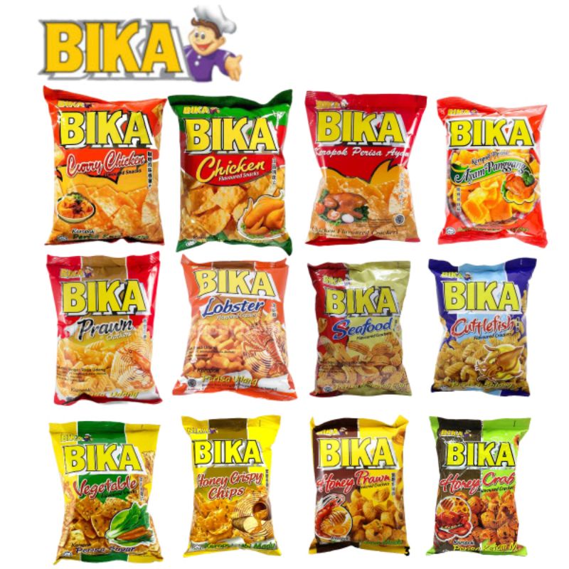 [TKM] BIKA Flavoured Crackers Snacks - 60g | Shopee Malaysia