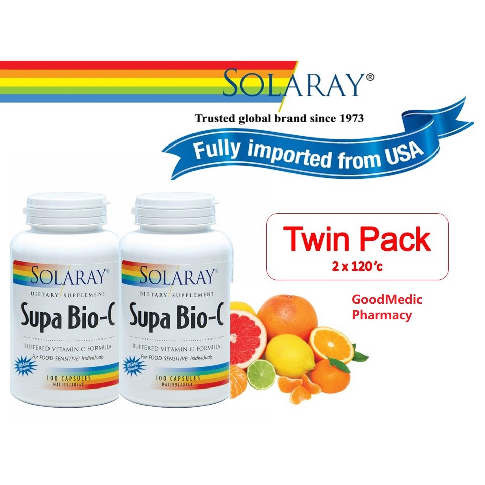 Solaray Supa Bio-C (2x120 cap /120 cap) to boost immunity (for ...
