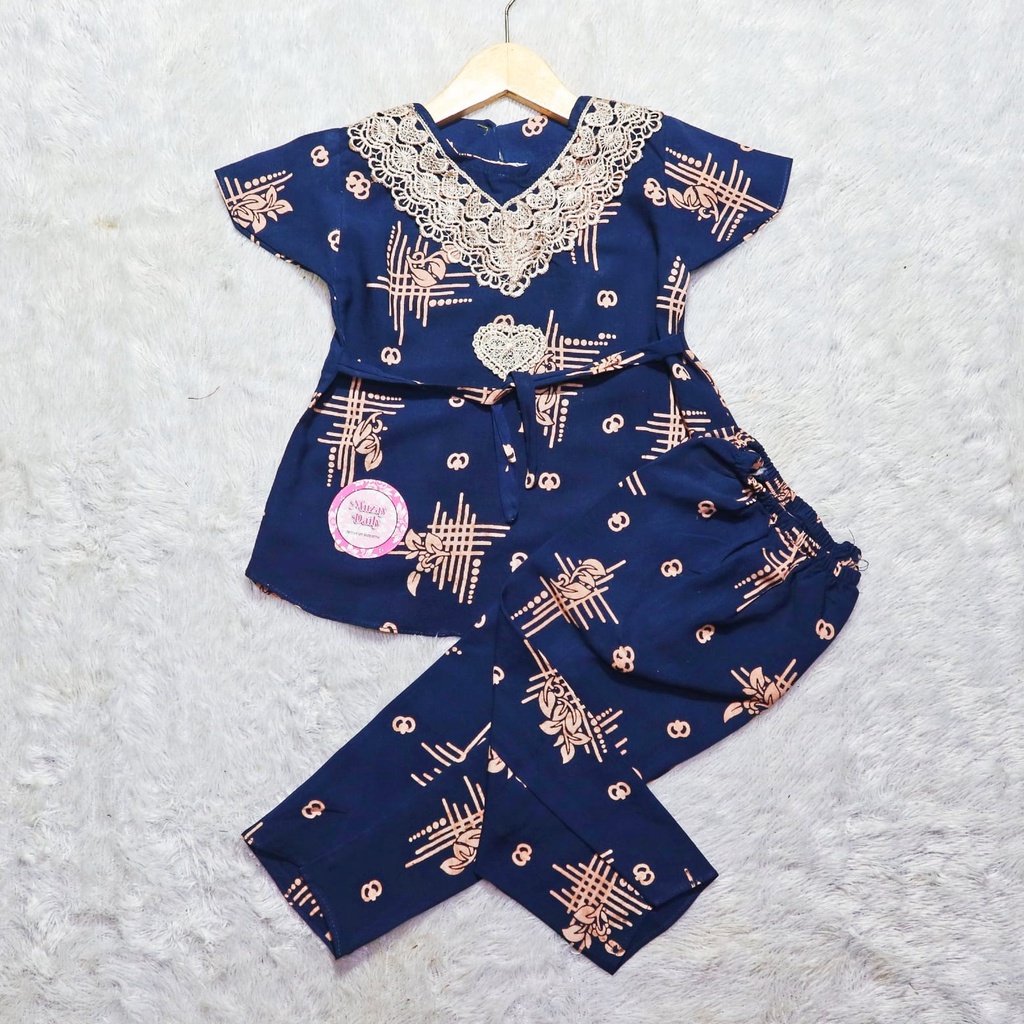 Batik Motif Suit for Children Aged 1-6 Years Arabic Lace Girls ...
