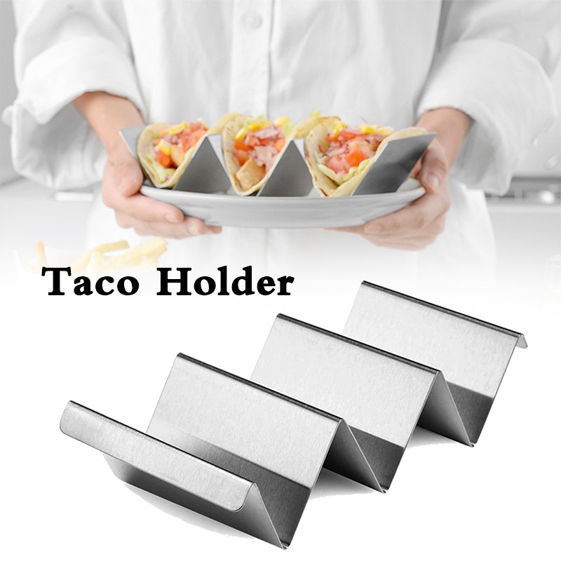 Taco Holder Stands Stainless Steel Tortilla Stand Rack Fried Food ...