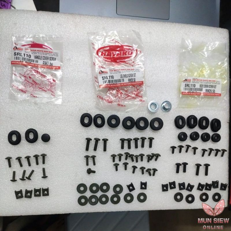Screw Body Full Set Cover Set Skru Yamaha Srl110 Srl 110 Srl110z Srl110 ...