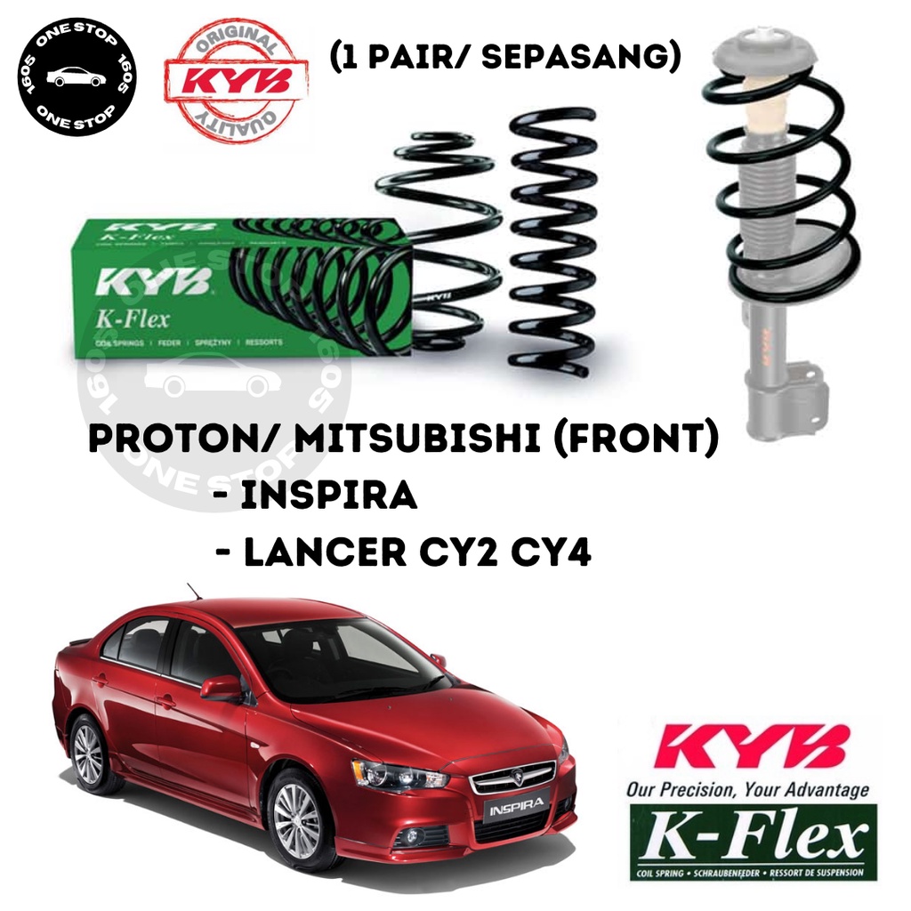PROTON INSPIRA MITSUBISHI LANCER CY2 CY4 DEPAN KYB KAYABA KFLEX COIL SPRING SET 2PCS | Shopee ...