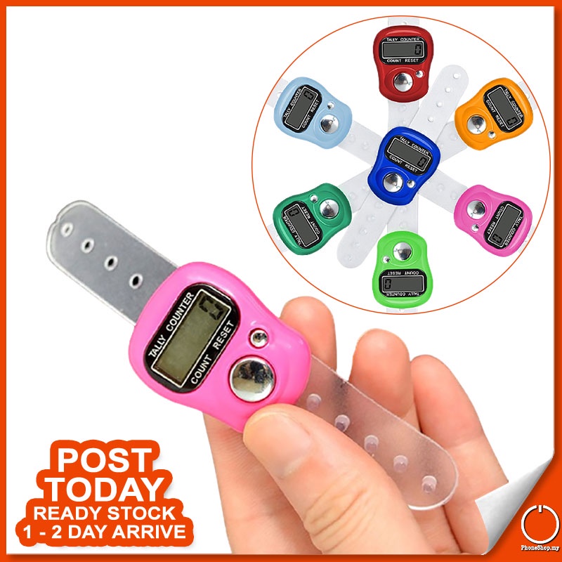 𝗧𝗔𝗦𝗕𝗜𝗛 𝗗𝗜𝗚𝗜𝗧𝗔𝗟 LCD Finger Counter Random Color Mini Handheld Electronic ...