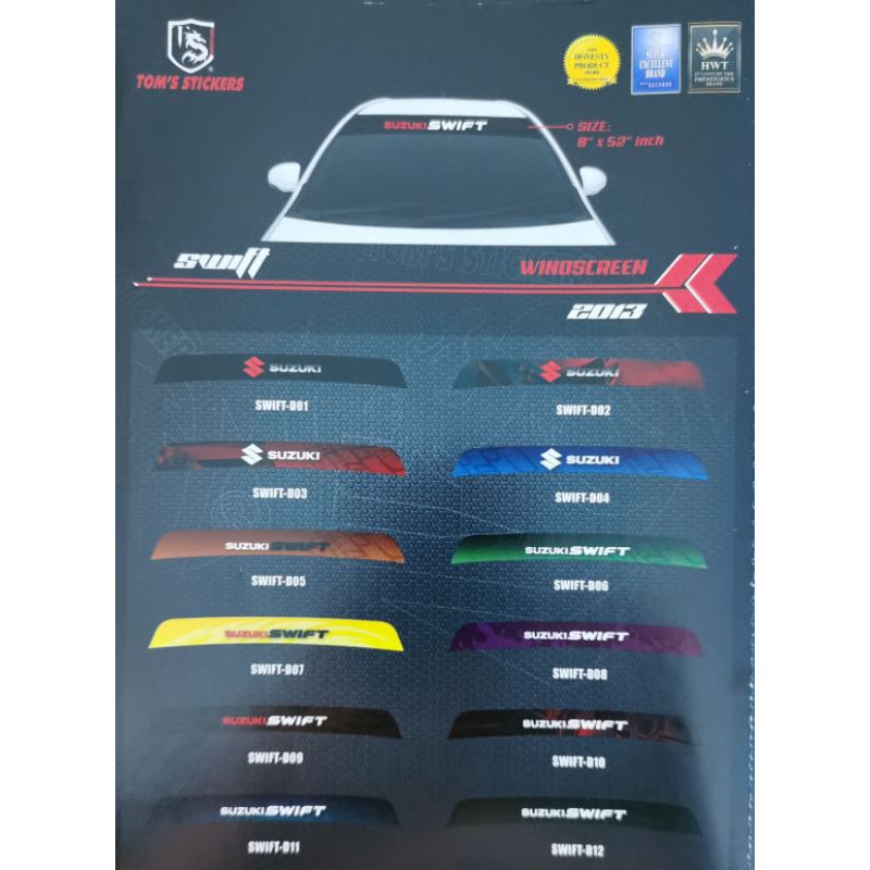 👍👍 SUZUKI SWIFT CAR WINDSHIELD STICKER | Shopee Malaysia