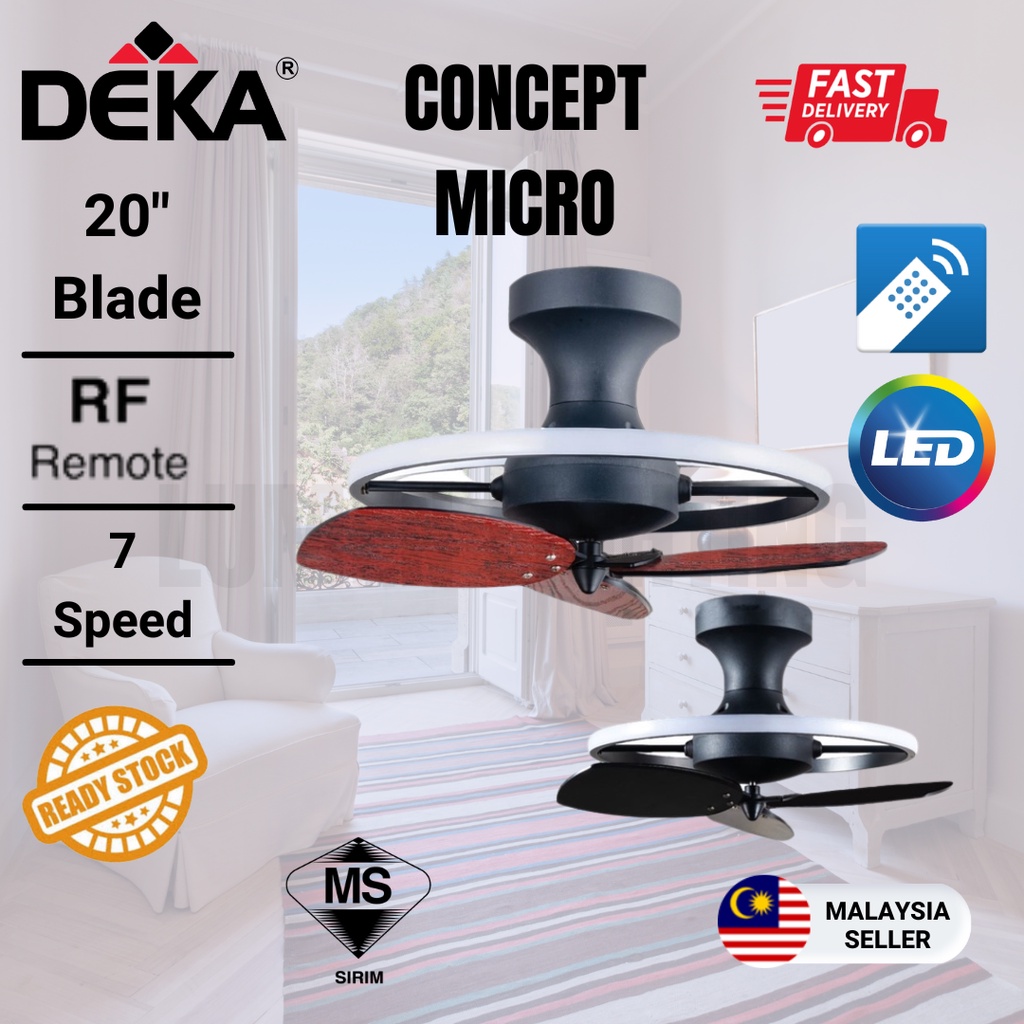 Deka Concept Micro 20" 3 Blades DC Motor With 7+7 Speeds Control ...